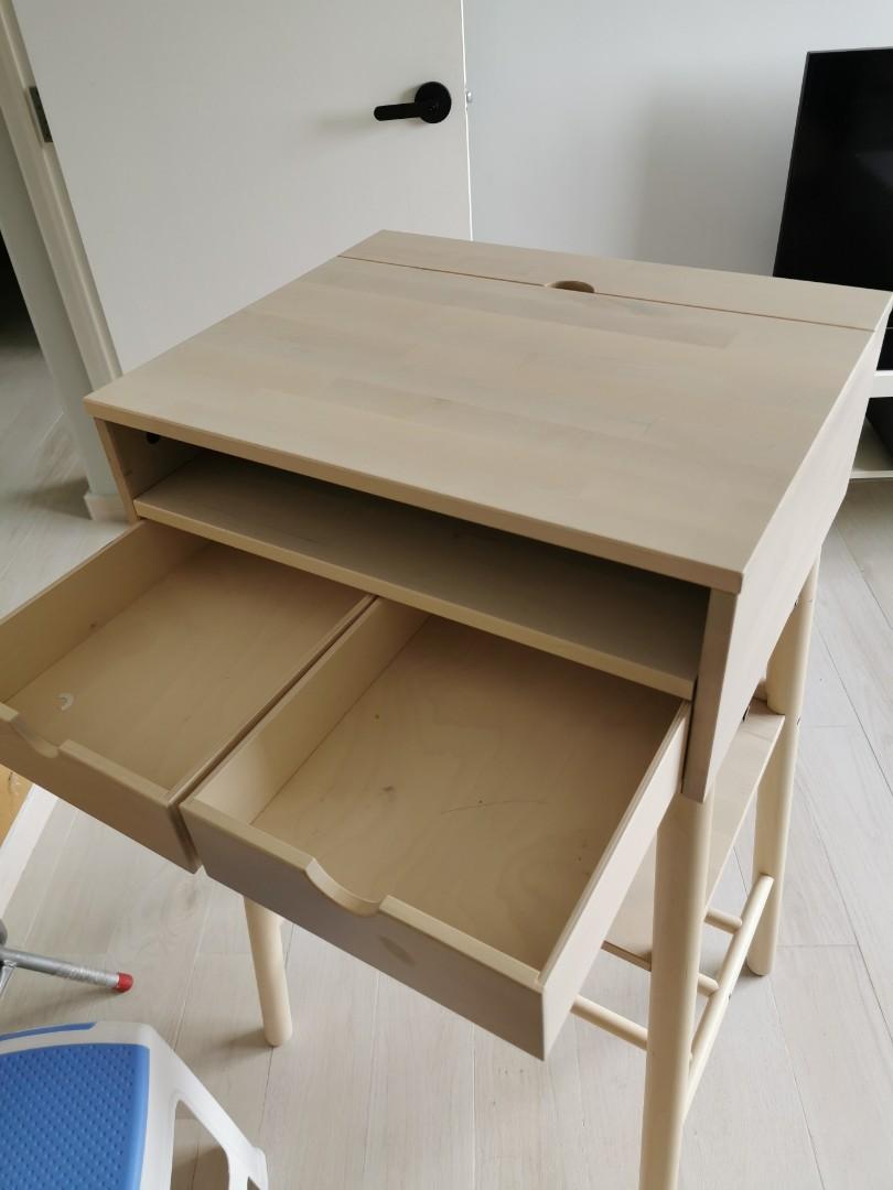IKEA KNOTTEN Standing desk, white birch, Furniture & Home Living, Furniture, Tables & Sets on ...