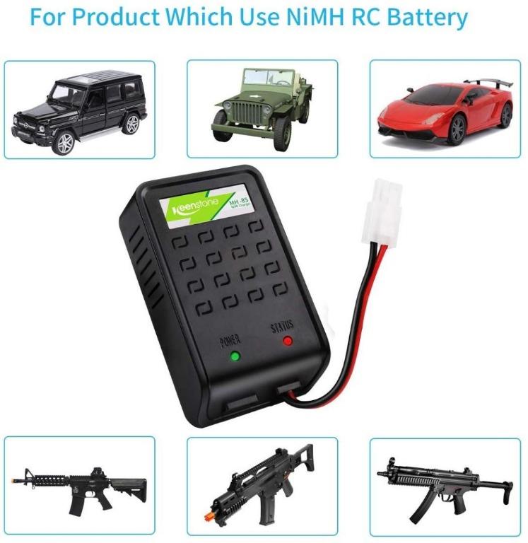 Keenstone Airsoft Battery Charger with Mini Tamiya Connector and Tamiya ...