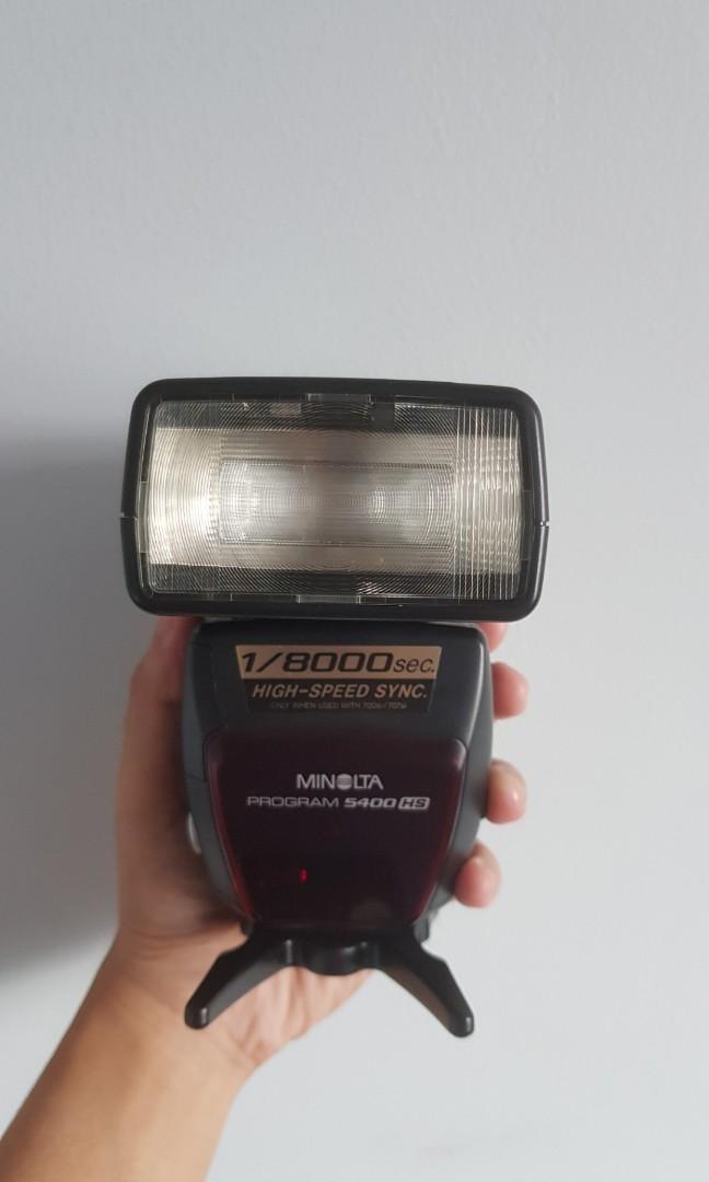 Minolta 1/8000 Sec High-Speed Sync Program 5400 HS Camera Flash [Made in Japan], Photography ...