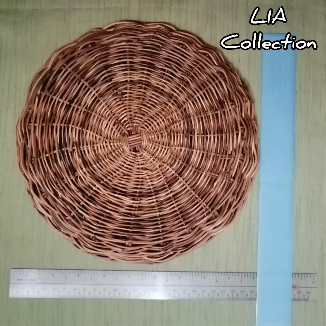 Party Materials || Wicker Native Plates || 41 pcs of Rattan Paper Plate ...