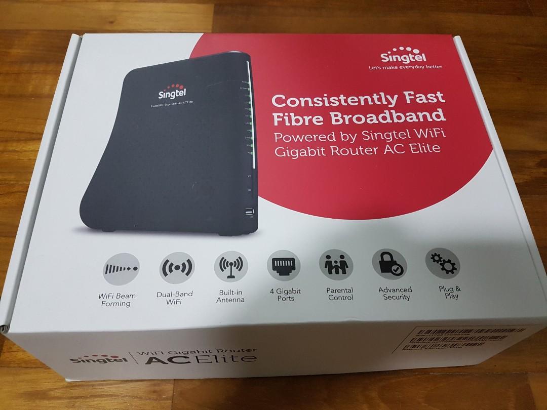 Singtel Wifi Gigabit Router AC Elite (w/o ethernet cable), Electronics ...