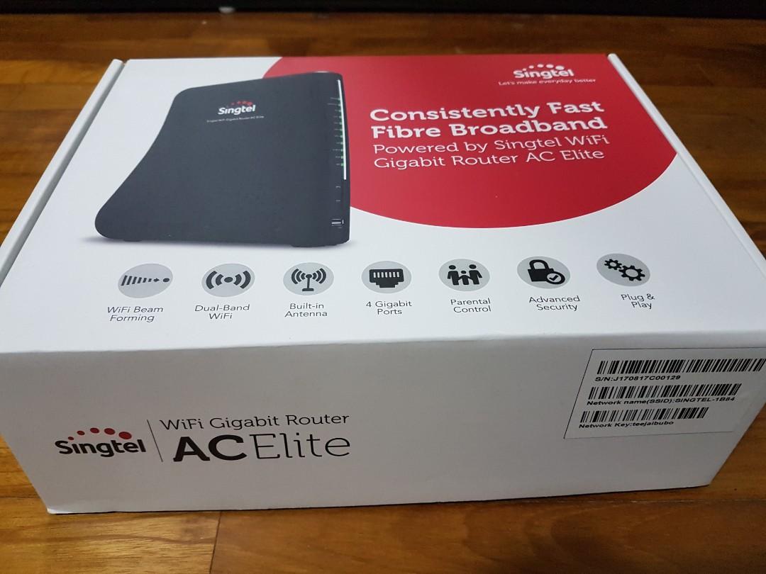 Singtel Wifi Gigabit Router AC Elite (w/o ethernet cable), Electronics ...