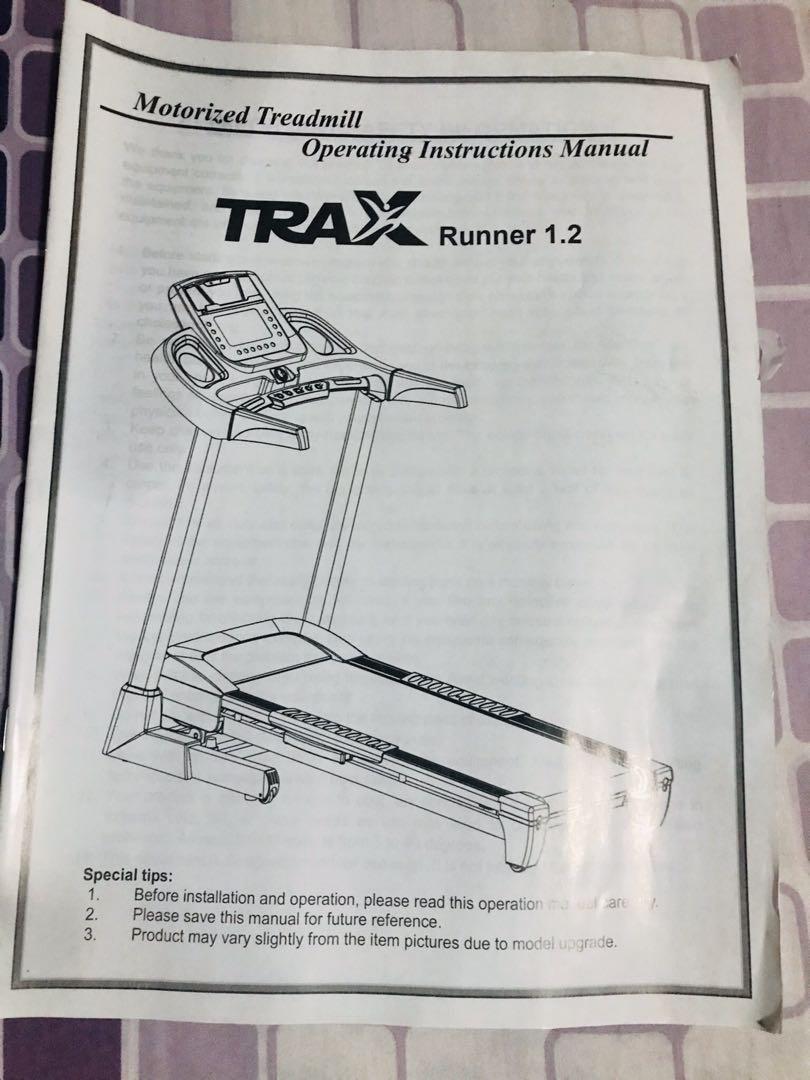 Treadmill- Trax Runner 1.2, Sports Equipment, Exercise & Fitness ...
