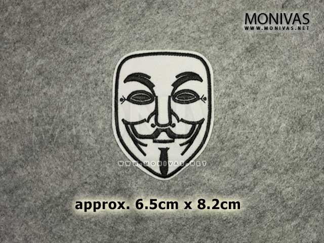 V for Vendetta Anonymous Mask Iron On Patch DIY Repairing Badge ...