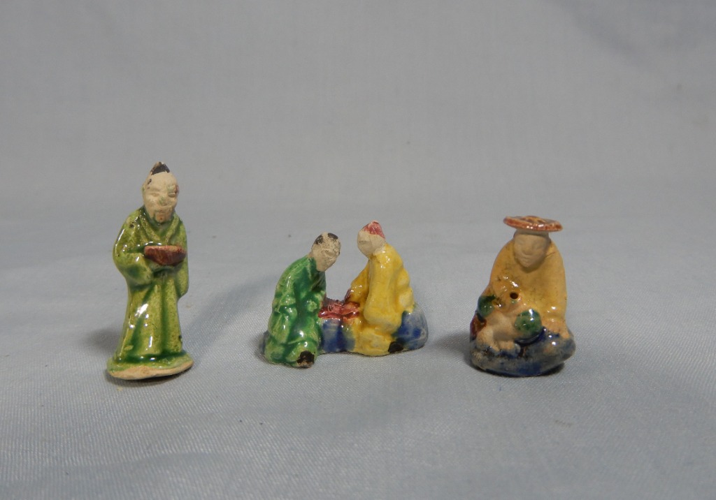 Vintage miniature Shiwan ceramic bonsai mudman set of 3 1950s, Hobbies ...