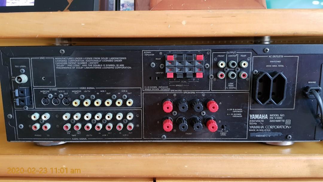 YAMAHA RX-V690 Receiver with BOSE ACOUSTIMASS-5 Speakers, Audio ...