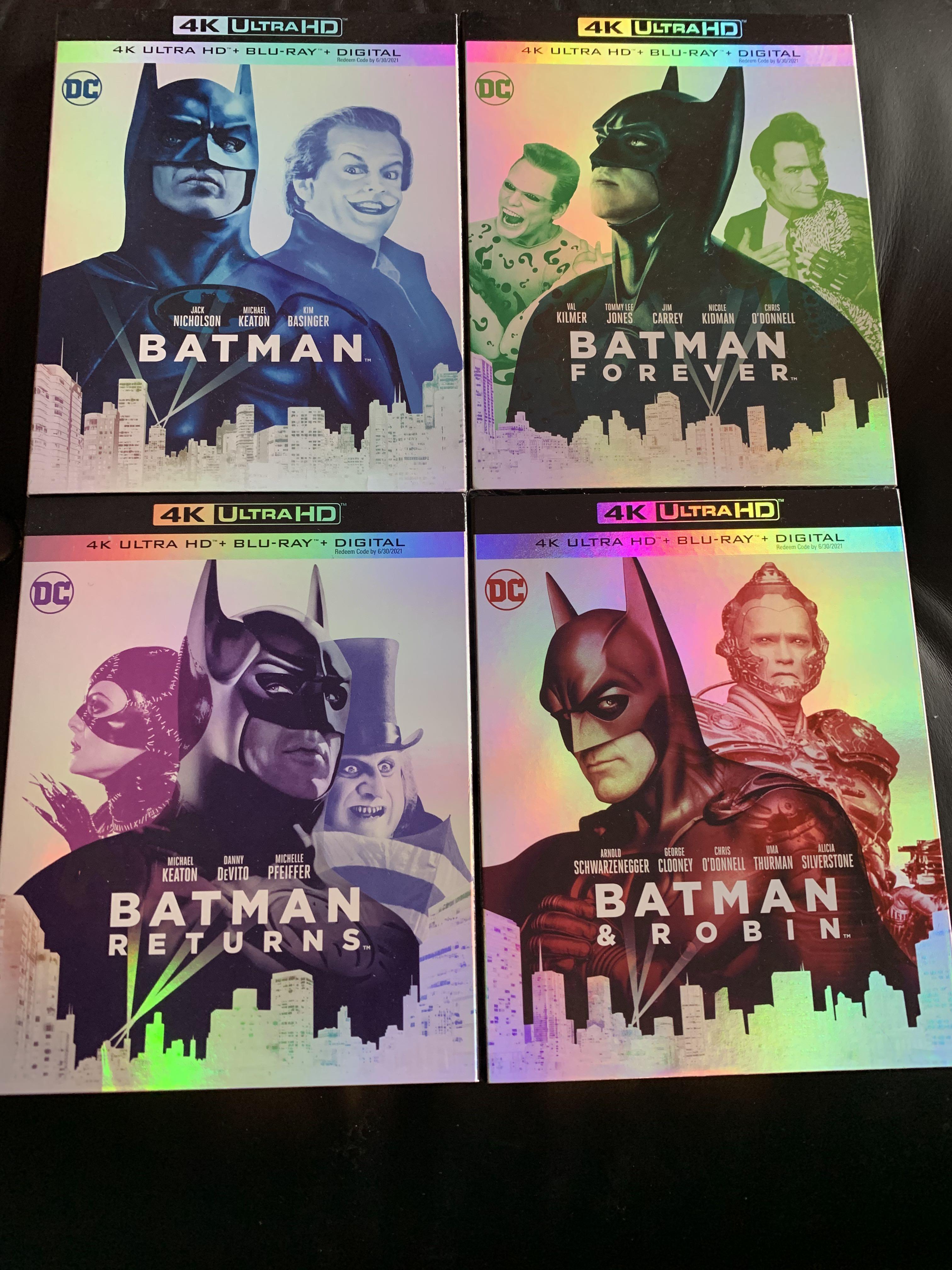 Batman DC 4 movies 4K Ultra HD & Blu-ray 全新紙盒版, 興趣及遊戲, 收藏品及紀念品, 明星周邊 ...