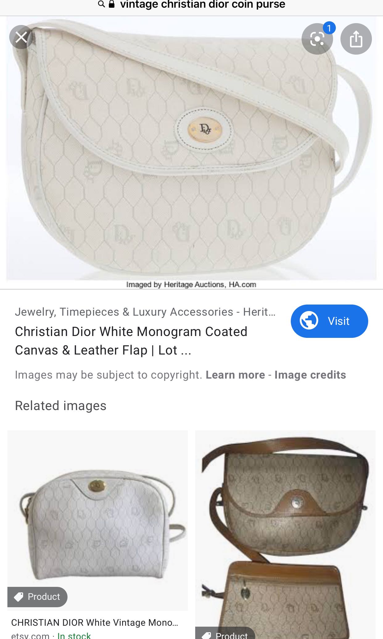 christian dior vintage authentic, Fesyen Wanita, Tas & Dompet di Carousell