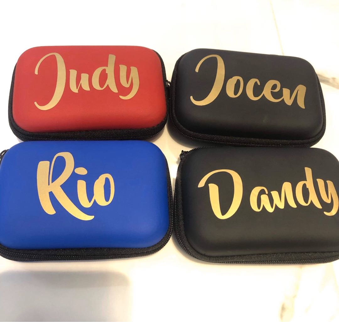 Customized Decals earphone organizer pouch, Looking For on Carousell