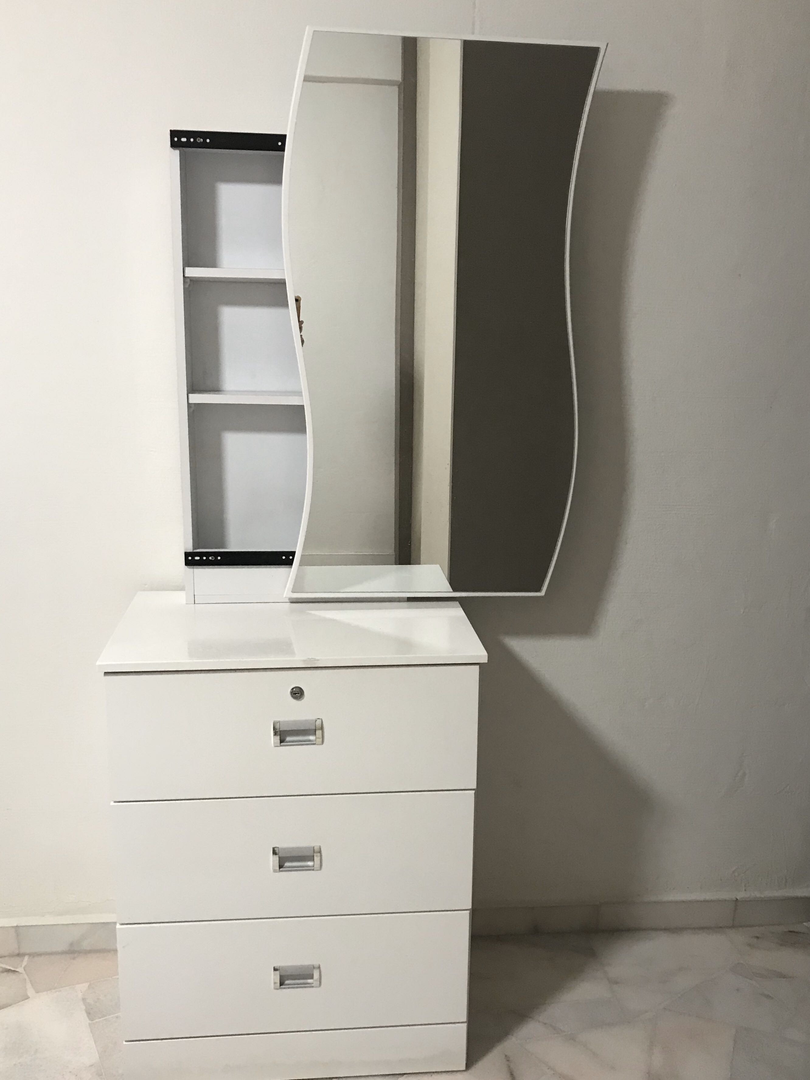Dressing Table with Mirror & Drawers, Furniture & Home Living ...