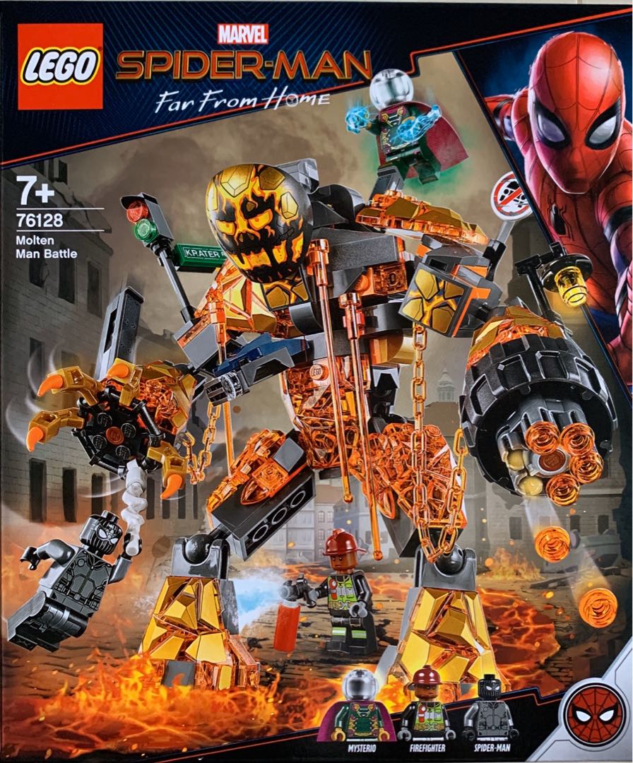 Spider Man Far From Home LEGO Molten Man Battle 76128 BNIB, Hobbies ...