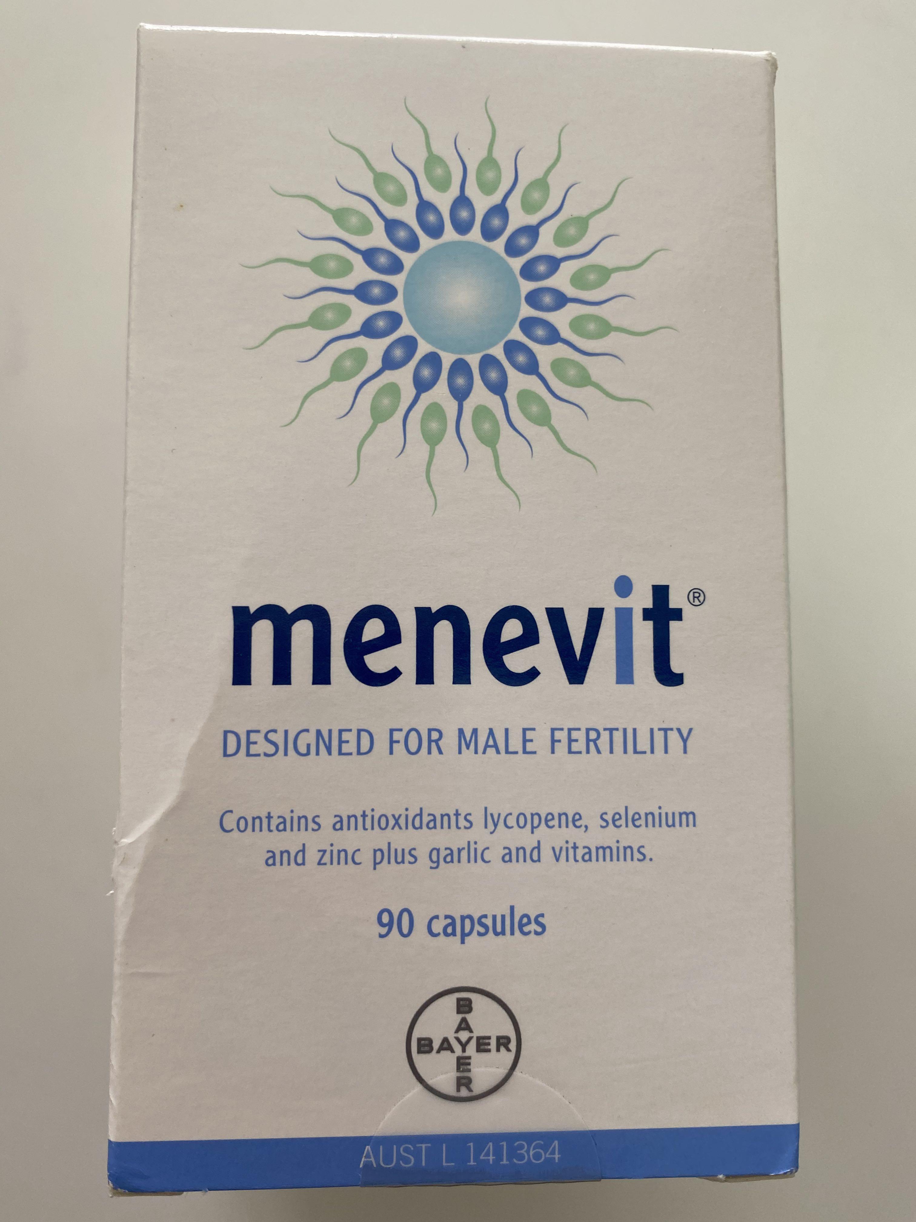 Menevit Male Fertility supplement, Health & Nutrition, Health ...