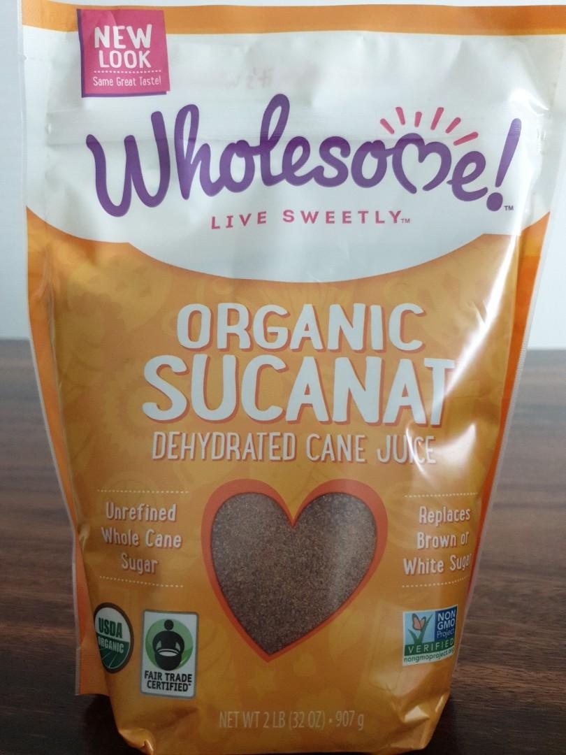 Organic Sucanat, Cane Sugar, 2 lb (907 g), Food & Drinks, Packaged ...