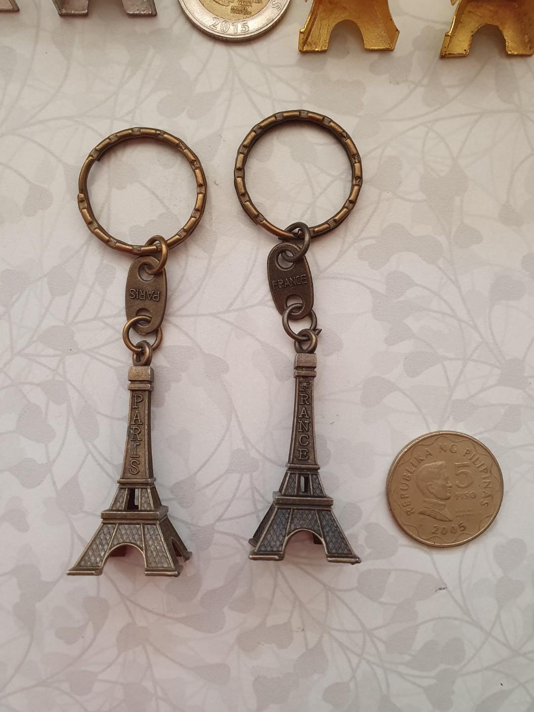 Paris France eiffel tower keychain key holder, Women's Fashion, Jewelry ...