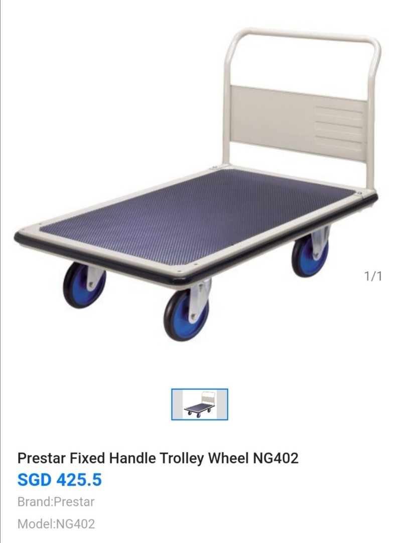 Prestar Trolley (Used) 500KG, Everything Else on Carousell