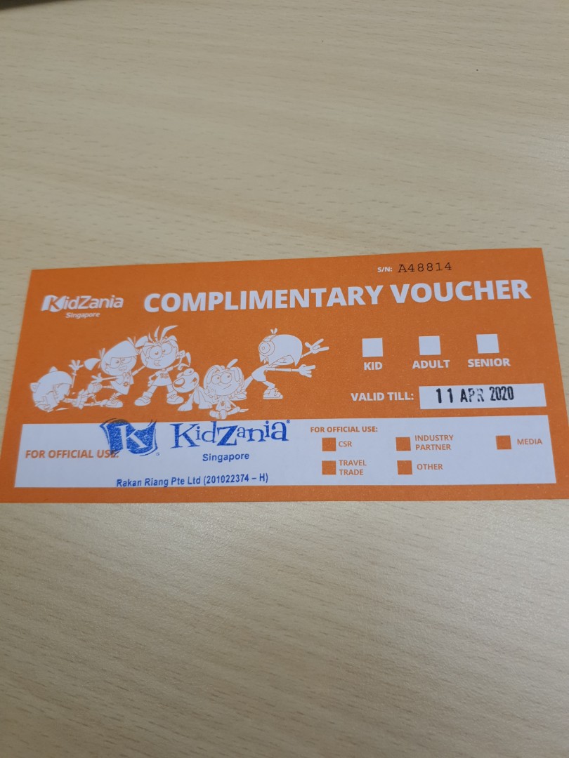 1 Kidzania ticket, Tickets & Vouchers, Vouchers on Carousell