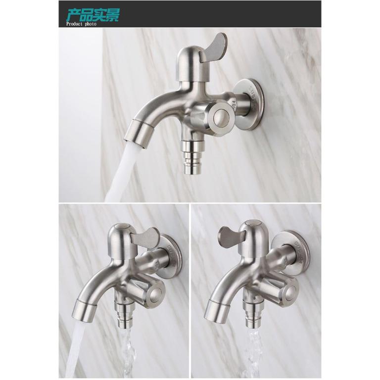 304 stainless steel double taps Multifunctional BATHROOM LAUNDRY TWO ...