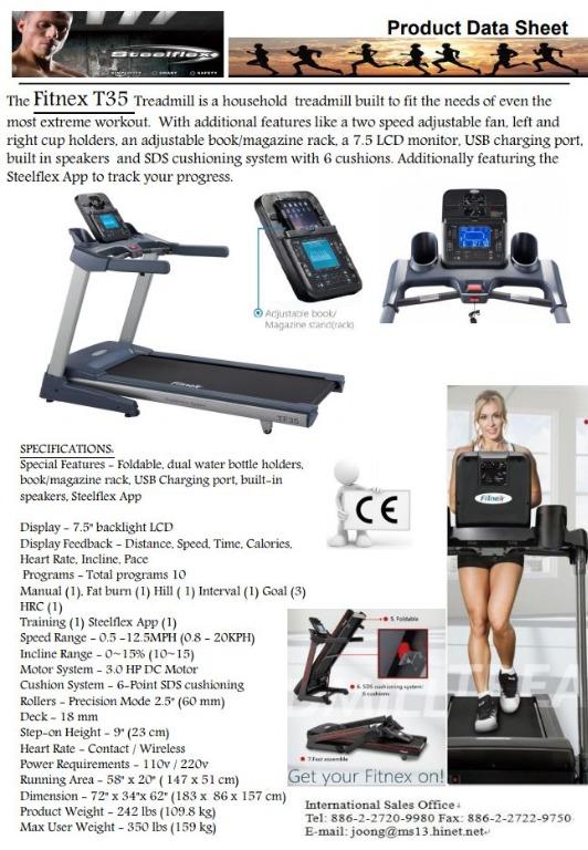Brand New Treadmill - TF 35, Sports Equipment, Exercise & Fitness ...