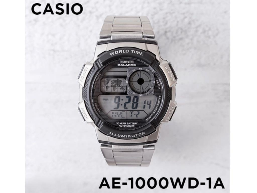 Casio Illuminator AE1000 Aircraft Digital Steel Watch AE1000WD-1A Brand ...