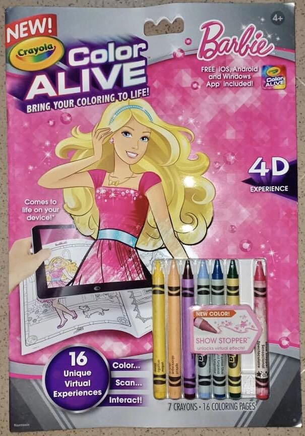 Crayola Color Alive Barbie, Hobbies & Toys, Books & Magazines, Children ...