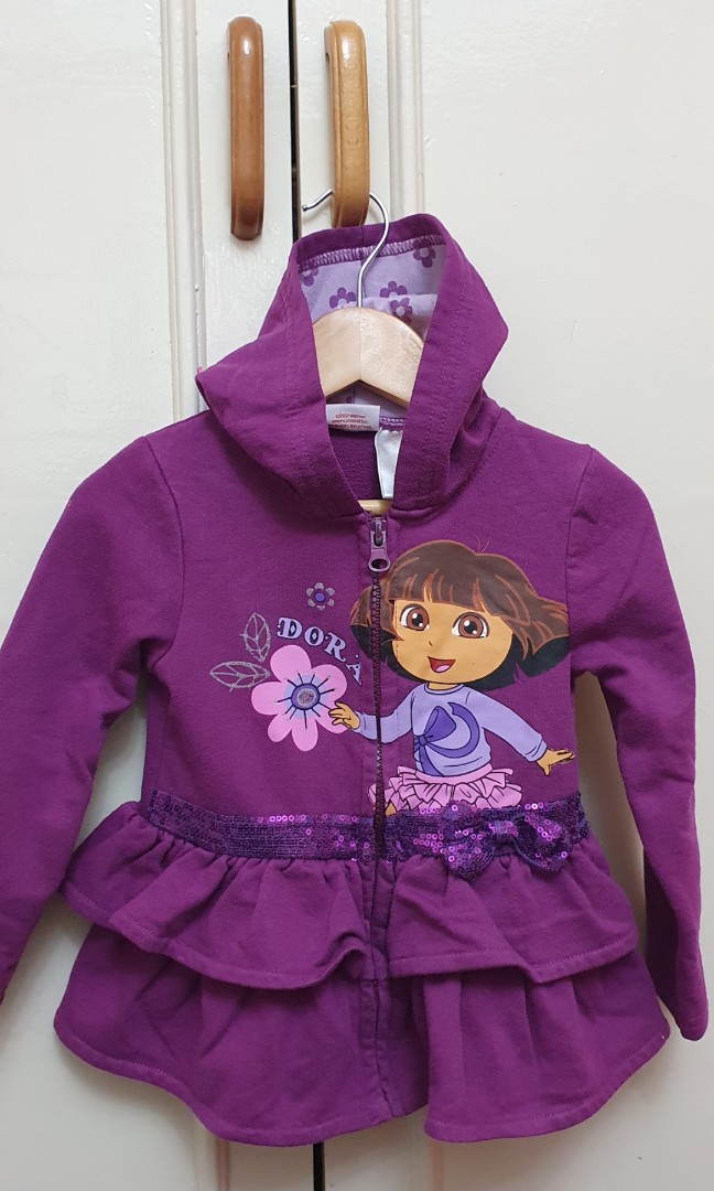Dora Jacket with hoodie, Babies & Kids, Babies & Kids Fashion on Carousell