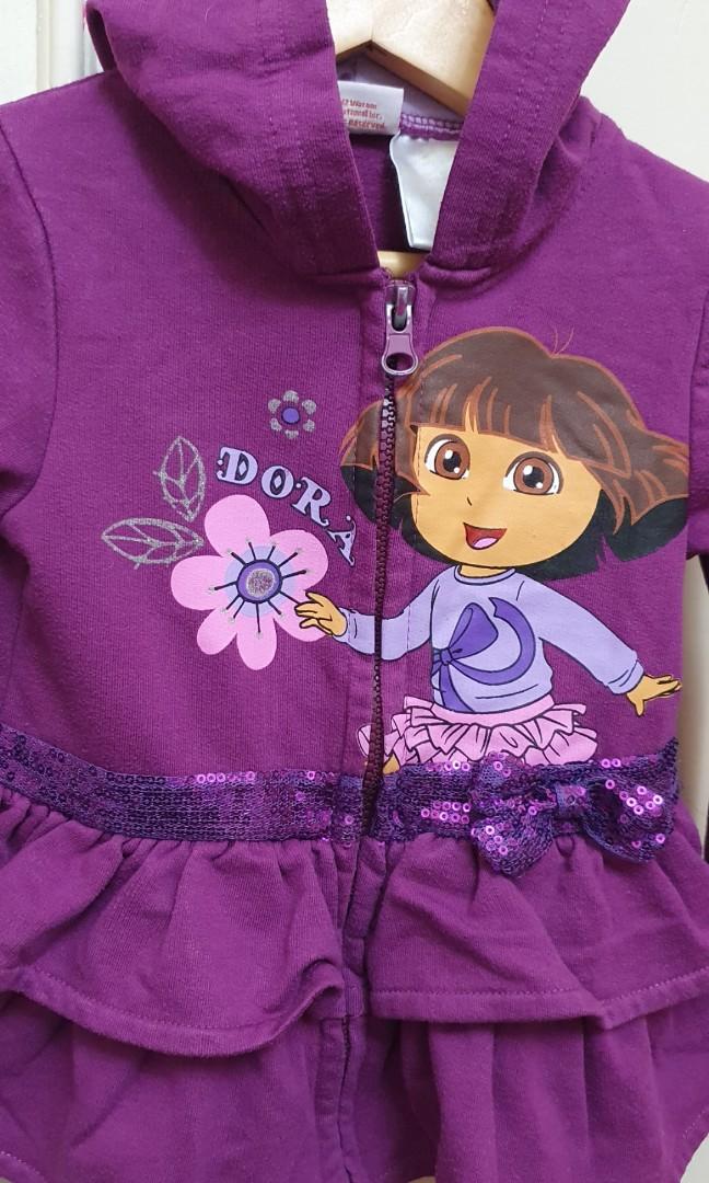 Dora Jacket with hoodie, Babies & Kids, Babies & Kids Fashion on Carousell