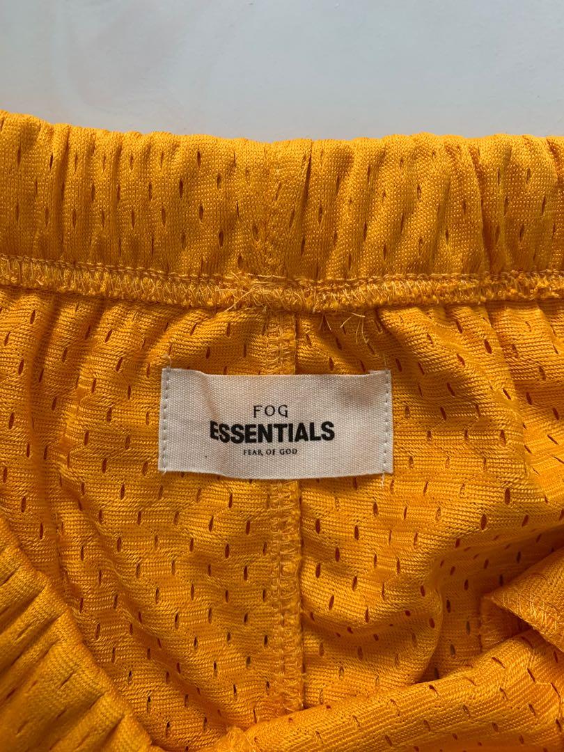 FOG Essentials Yellow Mesh Shorts, Men's Fashion, Bottoms, Shorts on ...