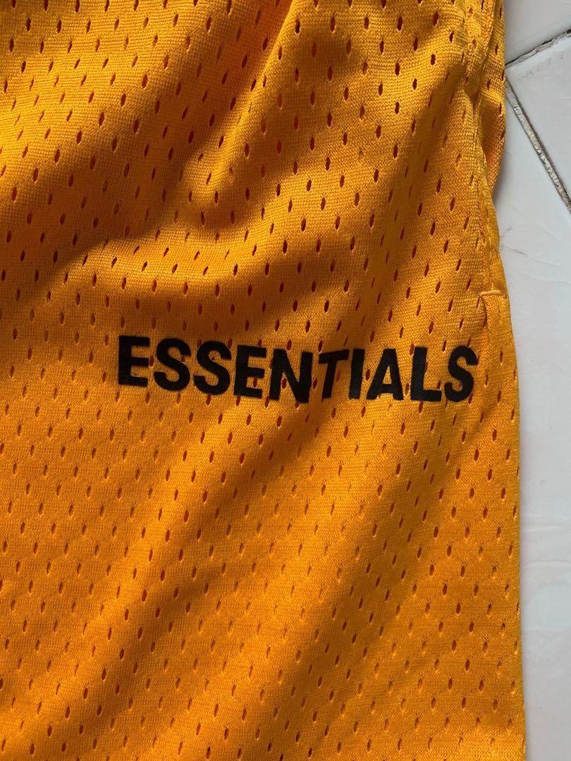 FOG Essentials Yellow Mesh Shorts, Men's Fashion, Bottoms, Shorts on ...