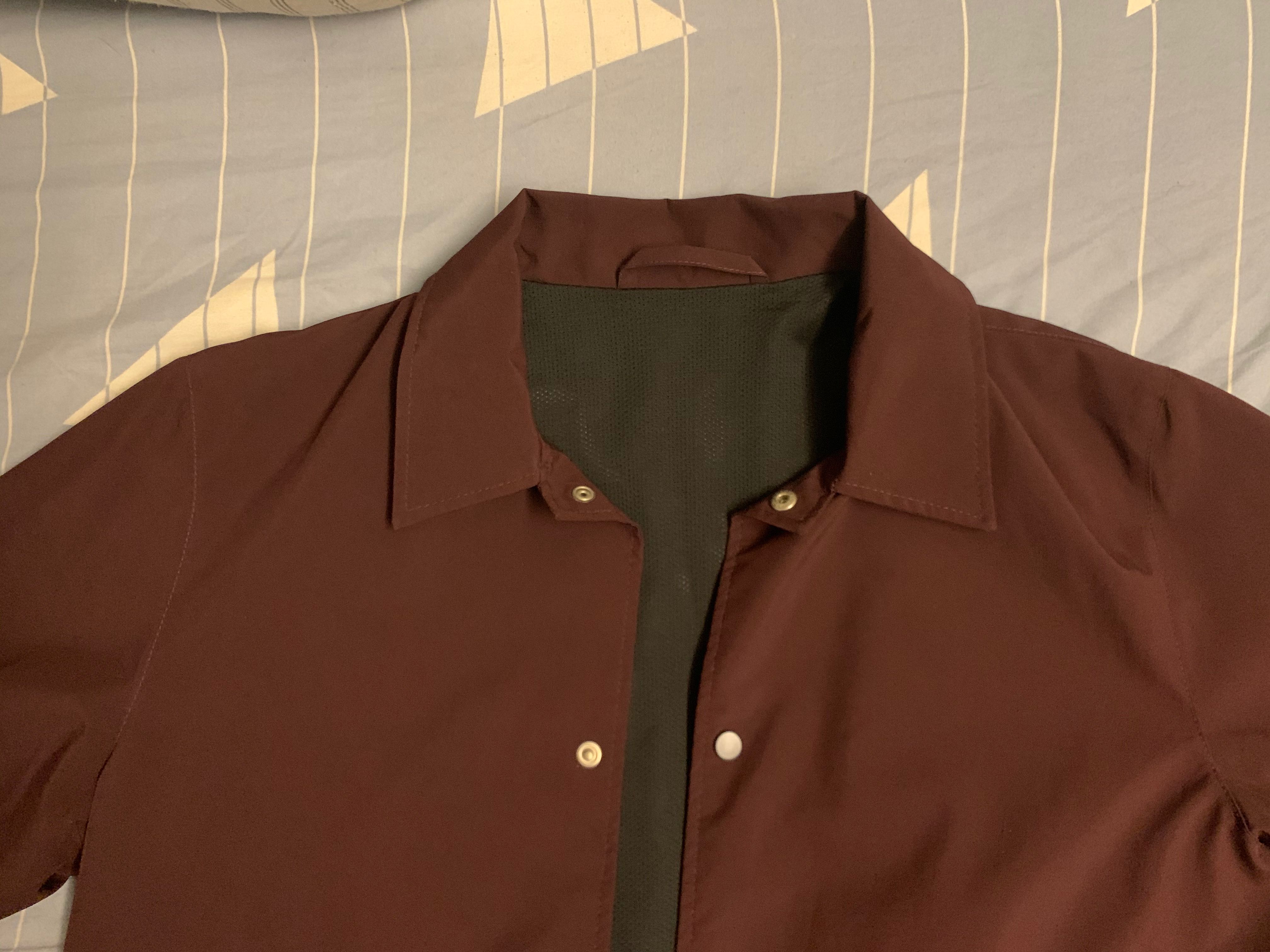 GU Maroon Coach Jacket, Men's Fashion, Coats, Jackets and Outerwear on ...