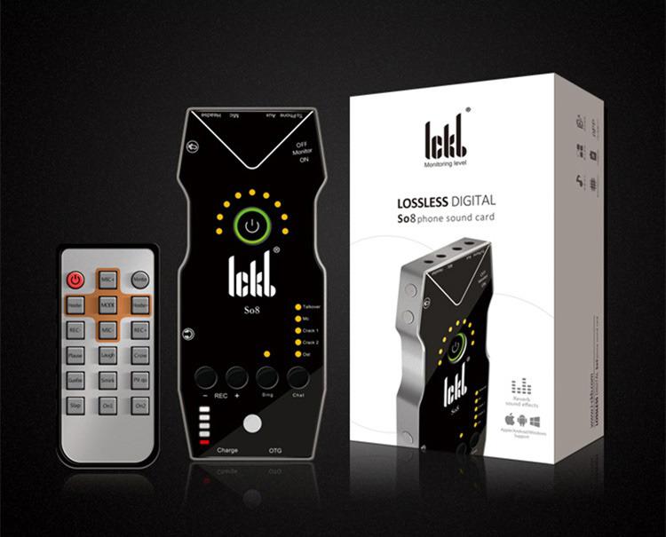 ICKB SO8 2.1 Track USB Sound Card Professional Portable Digital Mixer DJ Mobile Sound Card Maker ...