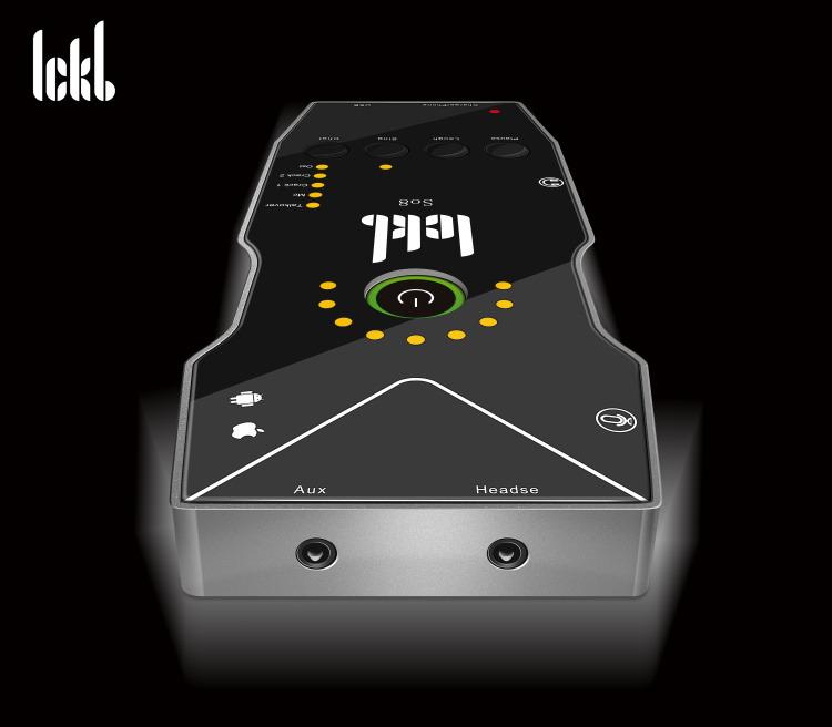 ICKB SO8 2.1 Track USB Sound Card Professional Portable Digital Mixer DJ Mobile Sound Card Maker ...