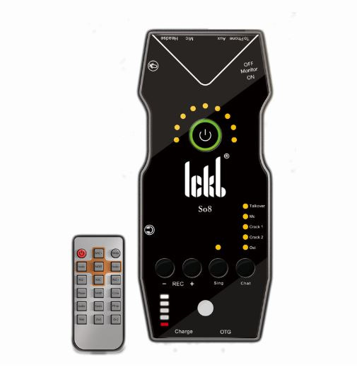 ICKB SO8 2.1 Track USB Sound Card Professional Portable Digital Mixer DJ Mobile Sound Card Maker ...