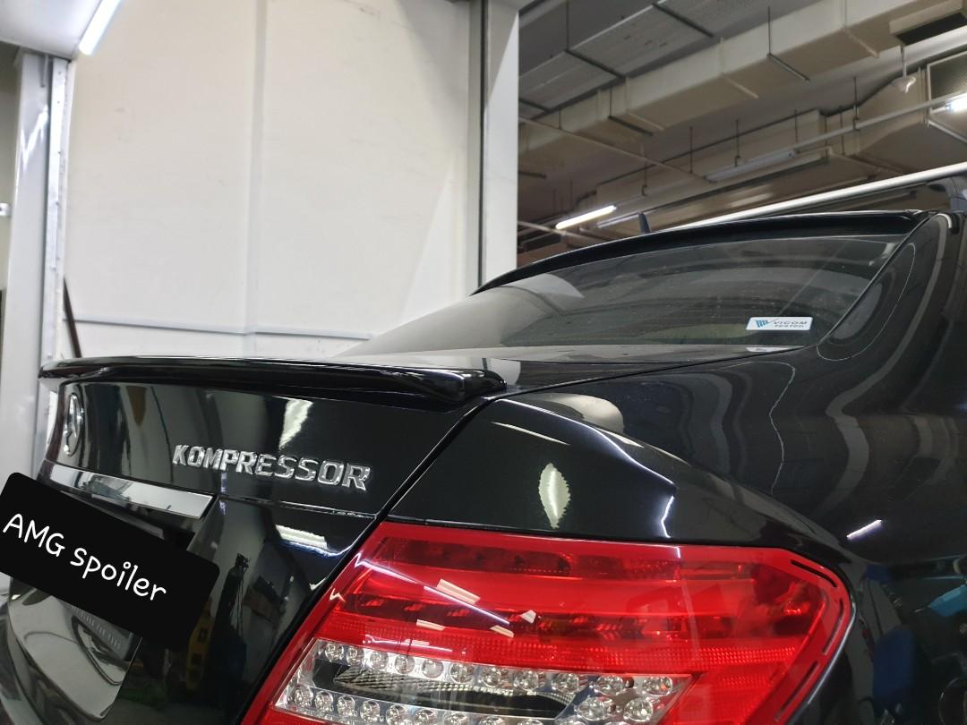 Mercedes W204 AMG Spoiler Boot Lip Roof Lip, Car Accessories ...