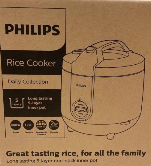 Philips HD3115 1.8L Rice Cooker (New), TV & Home Appliances, Kitchen ...