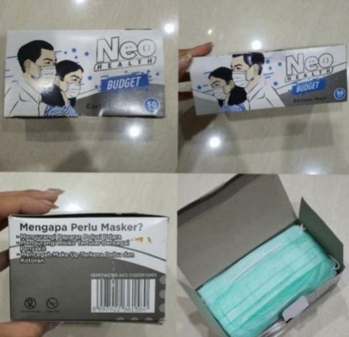 (READY STOCK) Neo Health 3ply, Health & Nutrition, Face Masks & Face ...