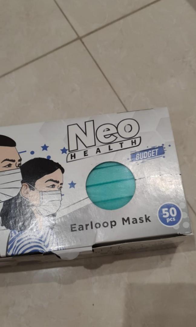 (READY STOCK) Neo Health 3ply, Health & Nutrition, Face Masks & Face ...