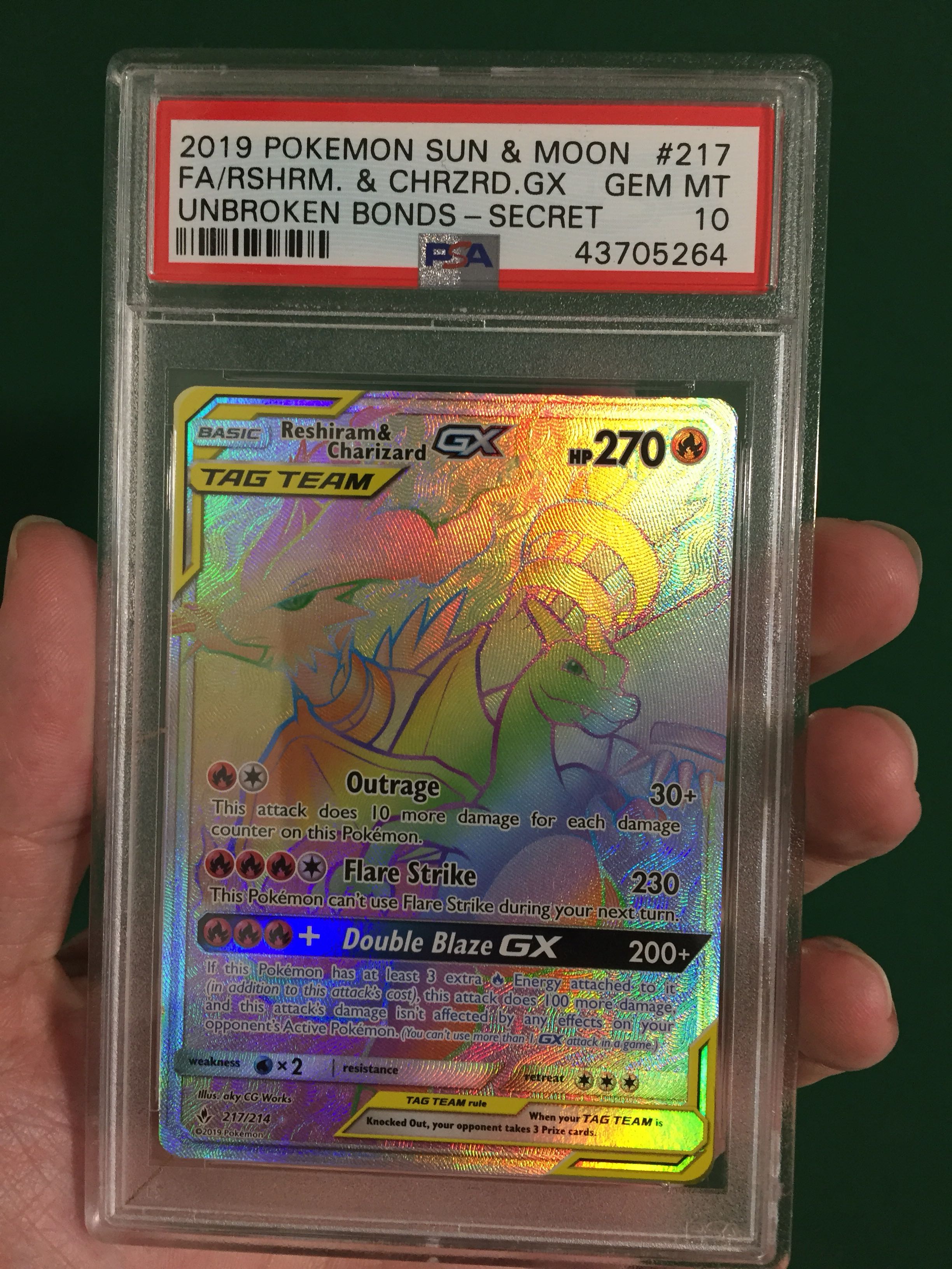 Reshiram Charizard gx RR PSA 10, Hobbies & Toys, Toys & Games on Carousell