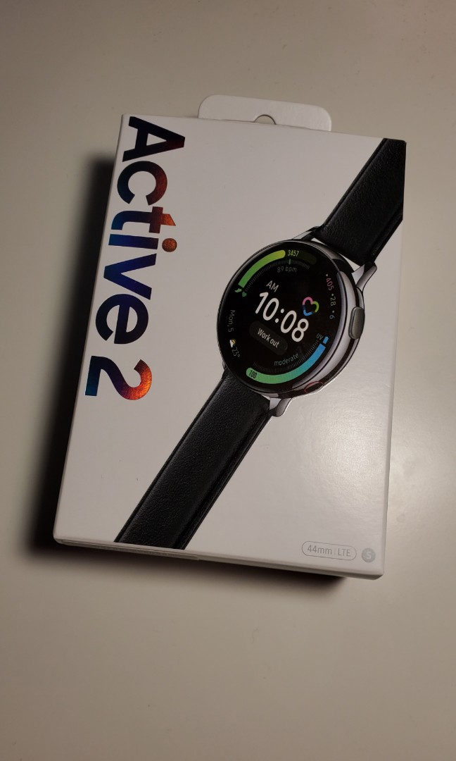 Samsung Galaxy watch active 2 44mm lte 銀色不鏽鋼, 手提電話, 智能穿戴裝置及智能手錶 - Carousell