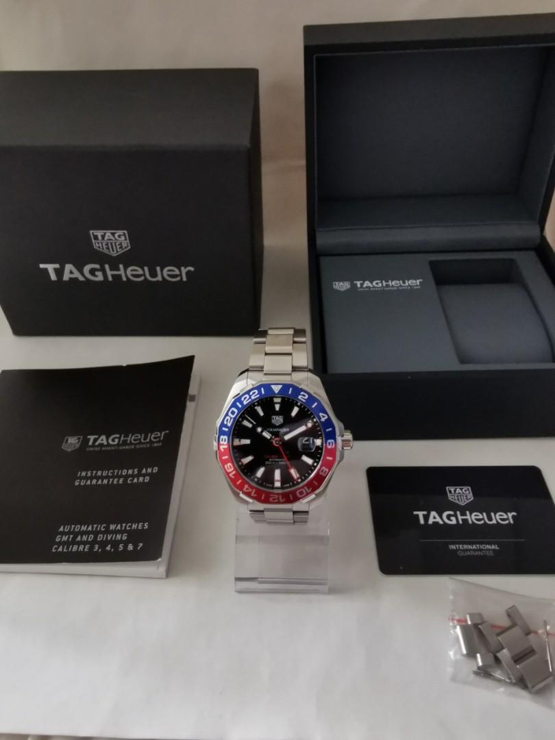 Tag Heuer Aquaracer GMT Calibre 5 Pepsi Bezel, Luxury, Watches on Carousell