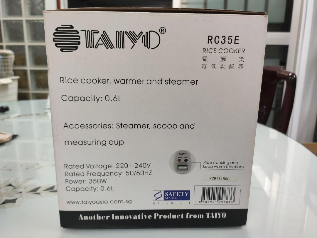 Taiyo Rice Cooker 0.6L (Brand new), TV & Home Appliances, Kitchen ...