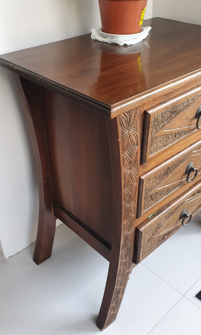 Used teak wooden drawer, Furniture & Home Living, Furniture, Tables ...