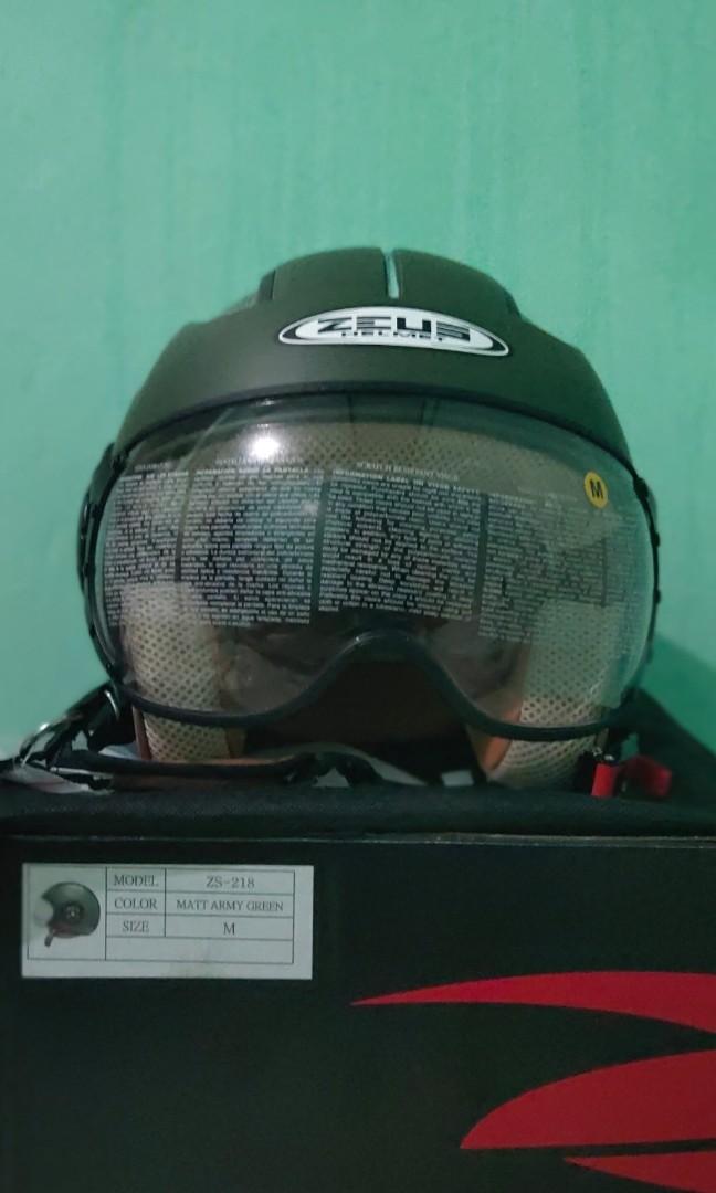 Zeus ZS-218 helmet, Motorbikes, Motorbike Parts & Accessories, Helmets ...