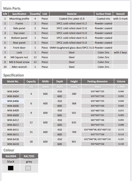 6U Server Rack [600*450mm - Tray:498*250mm - 1 Fixed Shelf] For:CCTV ...