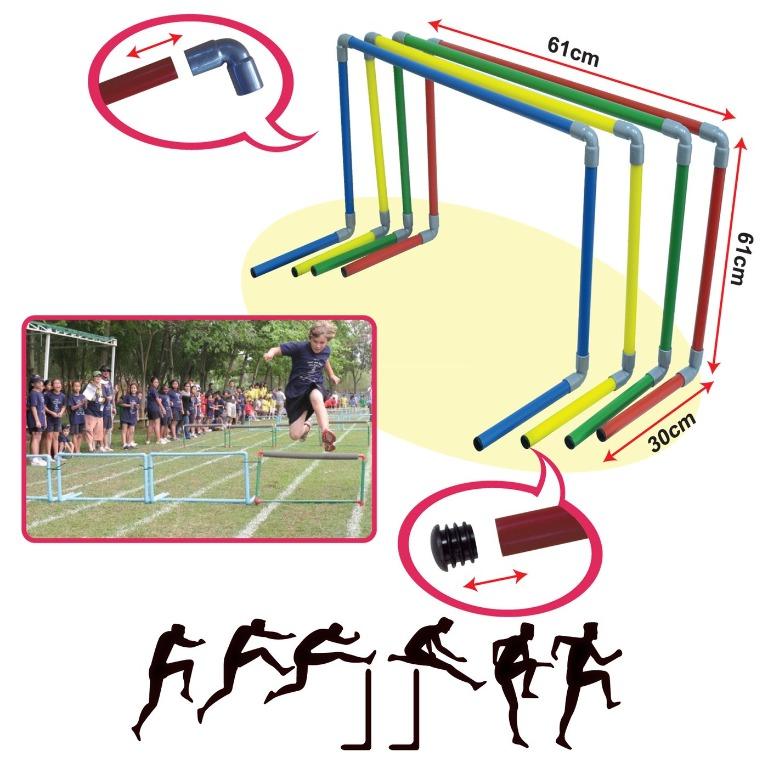 A- 50m Junior Hurdle Set, Sports Equipment, Exercise & Fitness, Toning ...