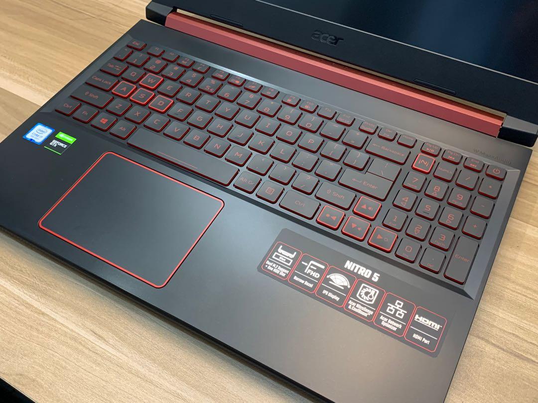 Acer Nitro 5 AN515-54 i7 9th gen 4GB GTX 1650 8Gb ram 1Tera HDD 12CPUS ...