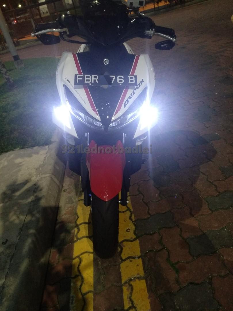 Aerox parking light change to Led white Pole light T10, Motorcycles ...