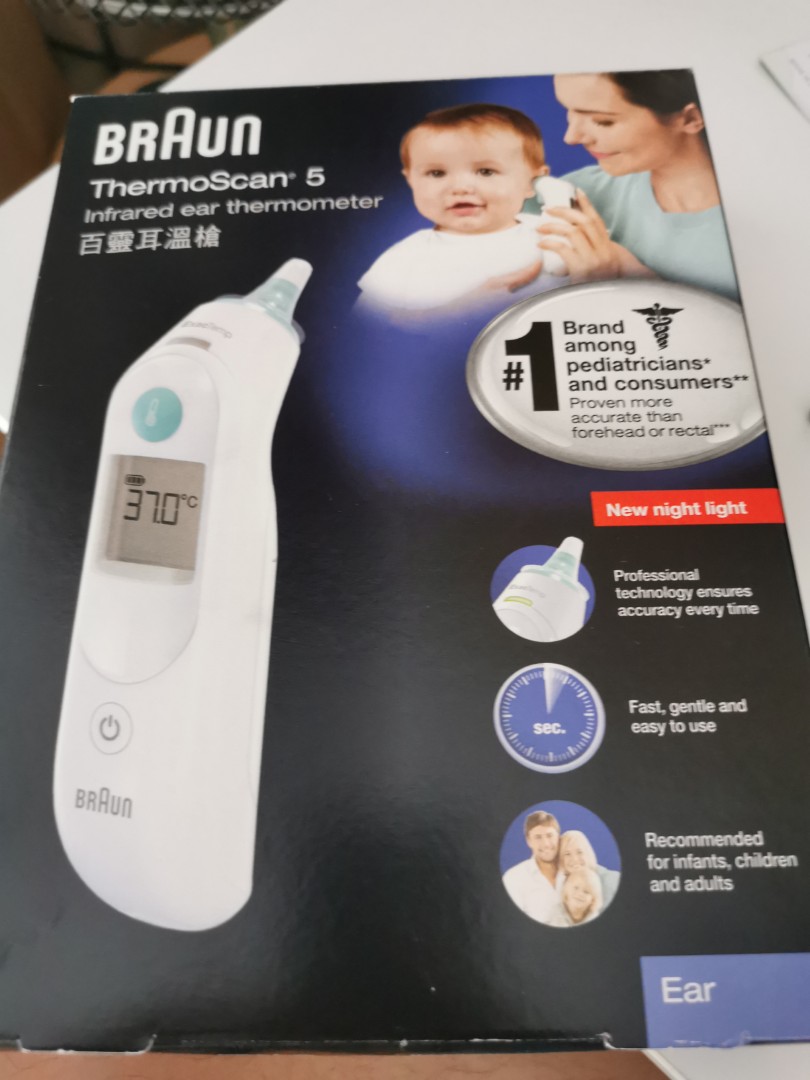 Braun Infrared Ear Thermometer, Health & Nutrition, Thermometers on ...