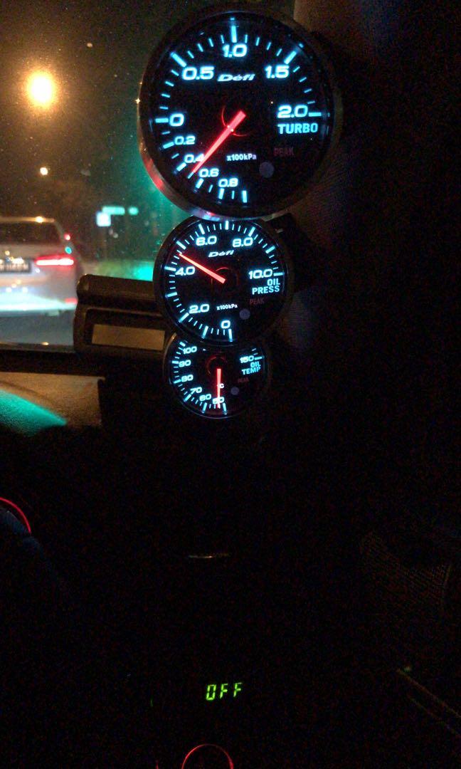 Defi gauge with all sensor and Defi Link Controller, Car Accessories ...