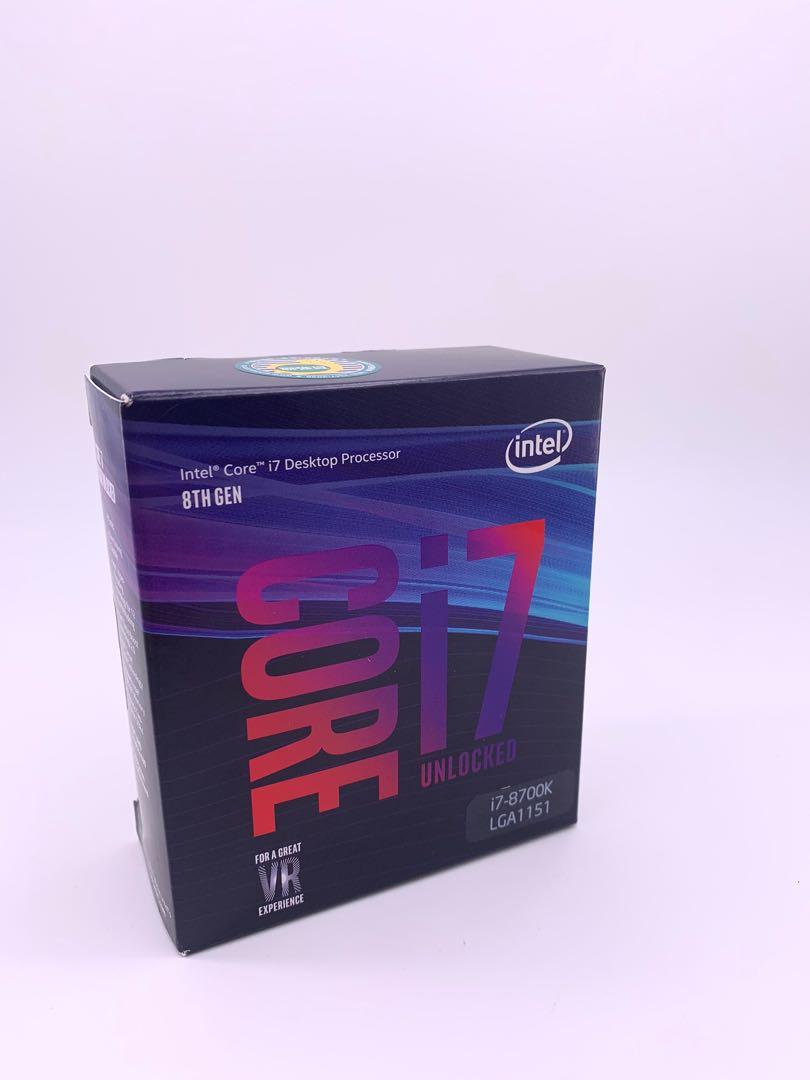 Intel i7-8700K CPU Box NEW BOX Set, 電腦＆科技, 手提電腦 - Carousell