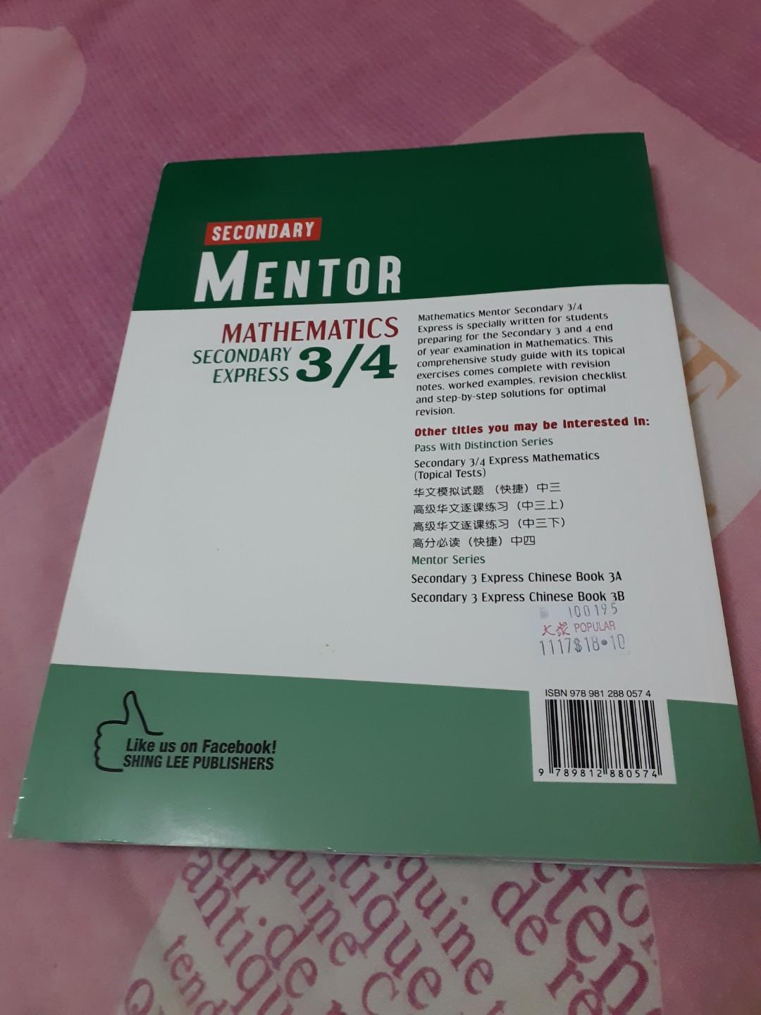 MENTOR MATHEMATICS - Sec 3 & 4 Express, Hobbies & Toys, Books ...